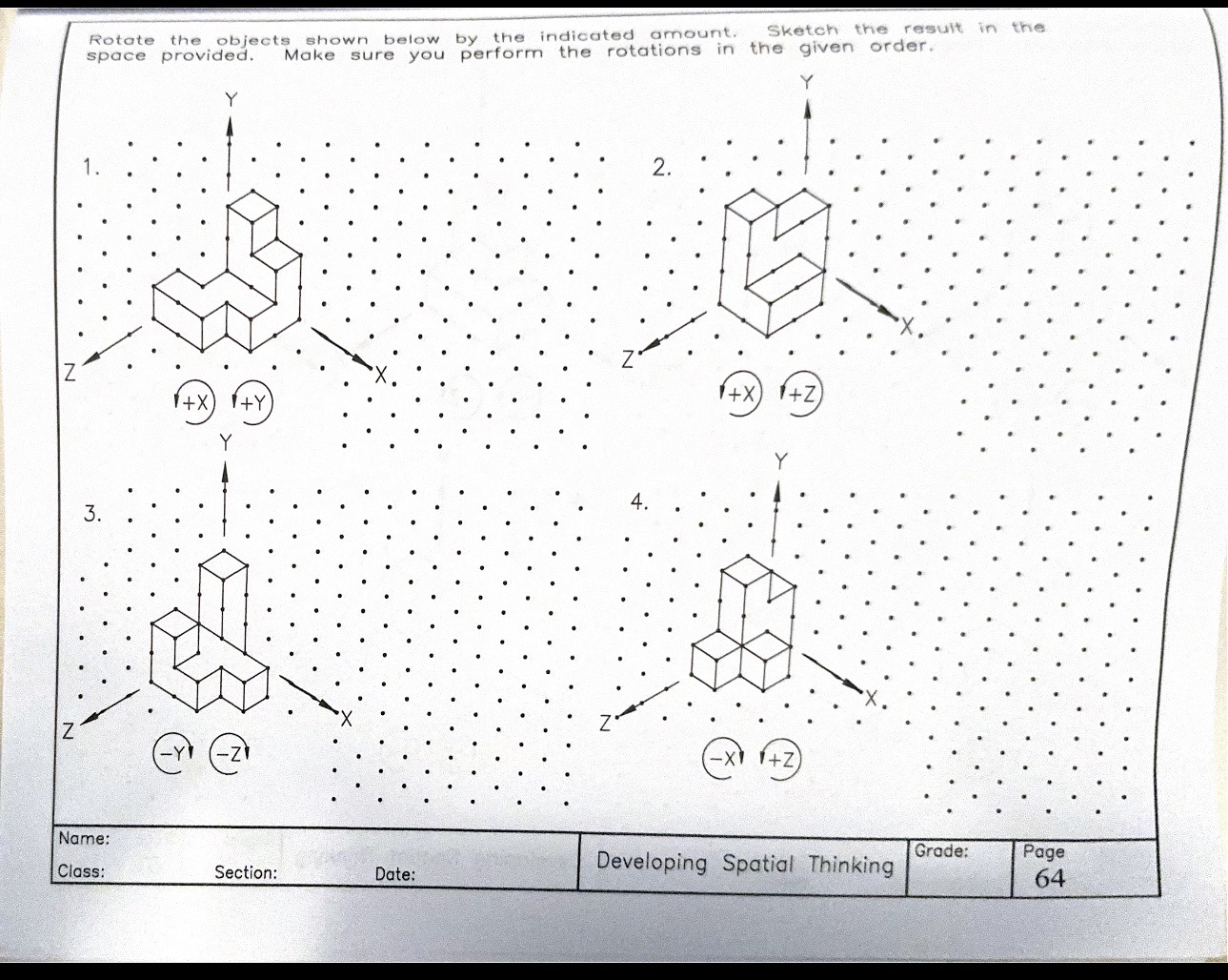 rotate the objects shown below by the indicated | Chegg.com