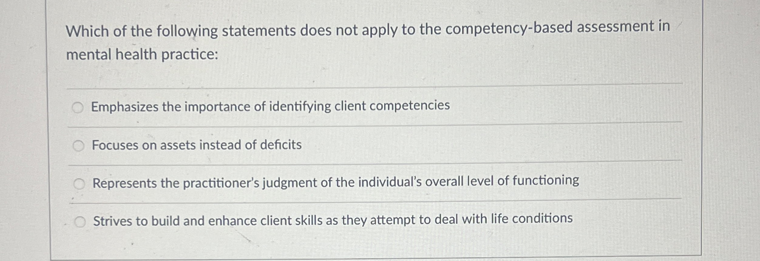 Which of the following statements does not apply to | Chegg.com