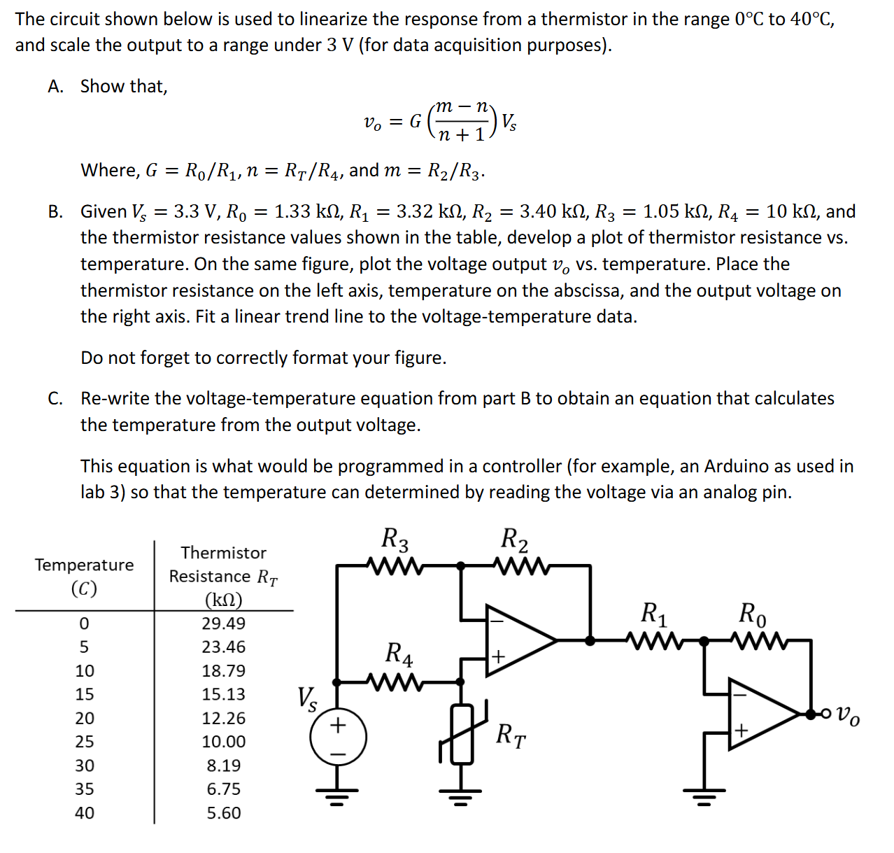 Solved The circuit shown below is ﻿used to ﻿linearize the | Chegg.com