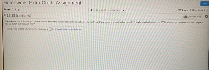 Solved Homework: Extra Credit Assignment | Save Score: 0 of | Chegg.com