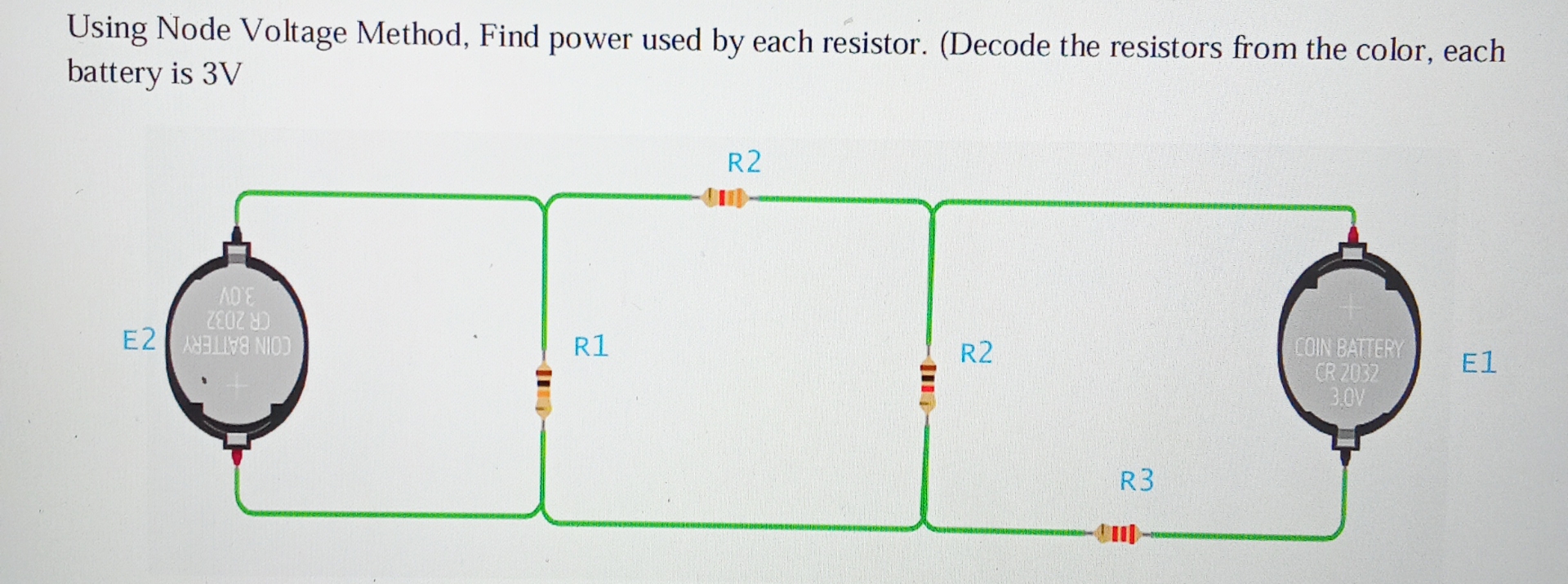 Solved Using Node Voltage Method, Find power used by each | Chegg.com