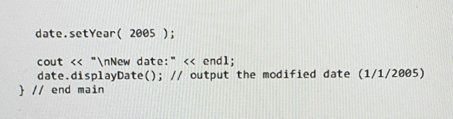 Solved 3. Create a class called Date that includes three | Chegg.com