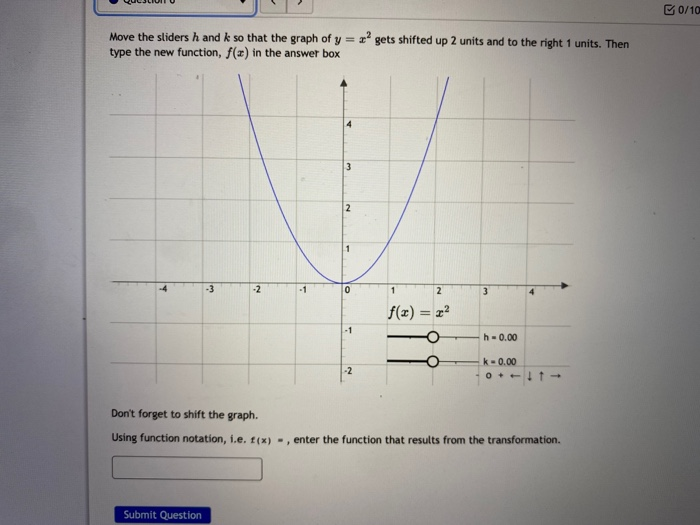 Solved Move the slider k so that the graph of y = x gets | Chegg.com