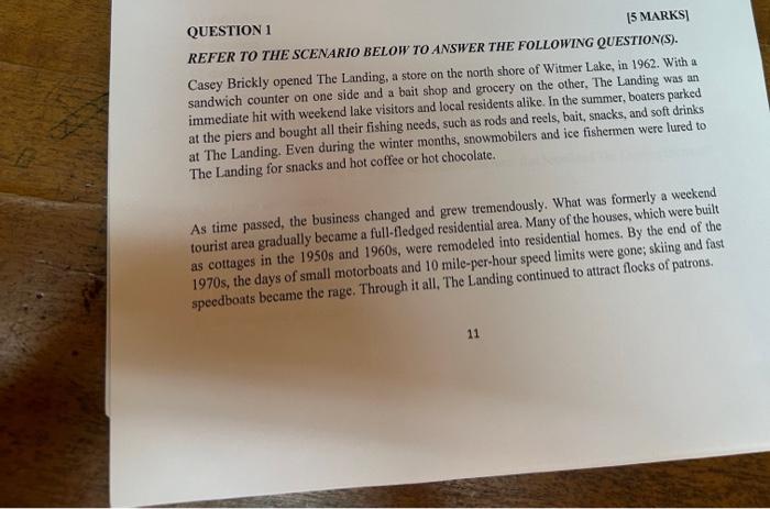 Solved QUESTION 1 [5 MARKS] REFER TO THE SCENARIO BELOW TO | Chegg.com