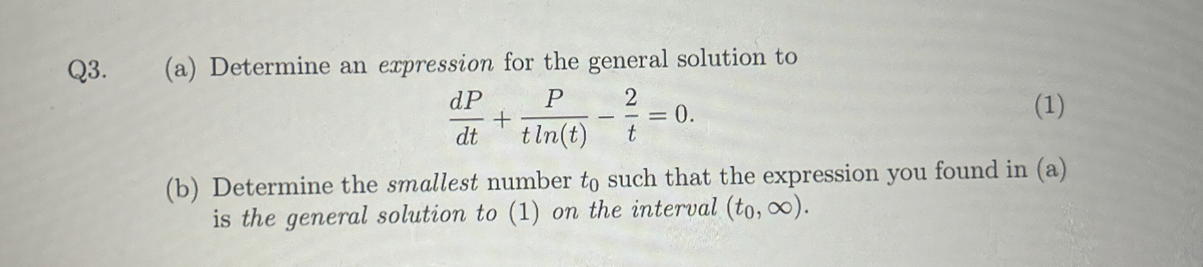 Solved Q3. (a) ﻿Determine an expression for the general | Chegg.com
