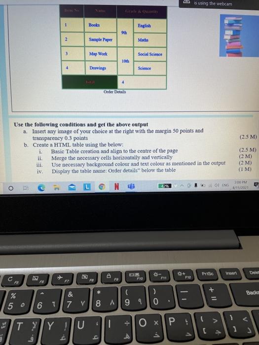 Solved 1 Develop An Html Program And Save It As Q1html 2400