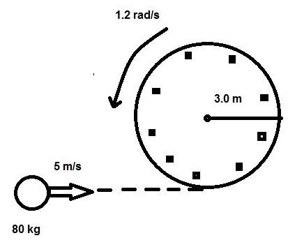 Solved In the figure shown, a carousel has a radius of 3.0 m | Chegg.com
