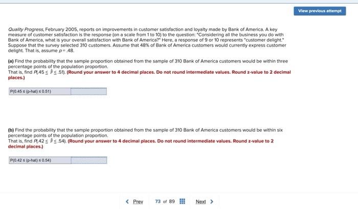 Solved Quality Progress, February 2005, reports on | Chegg.com