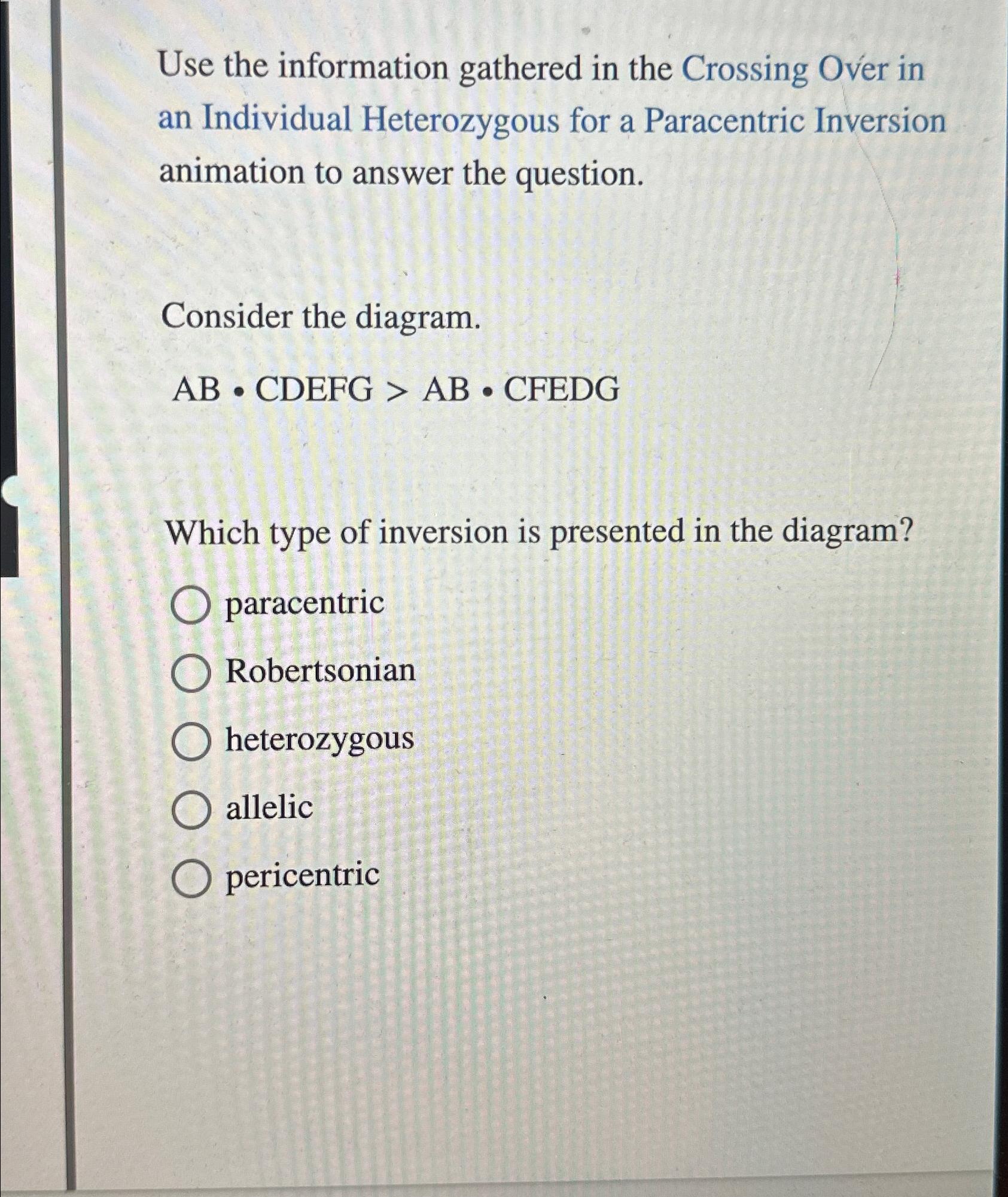 Solved Use the information gathered in the Crossing Over in | Chegg.com