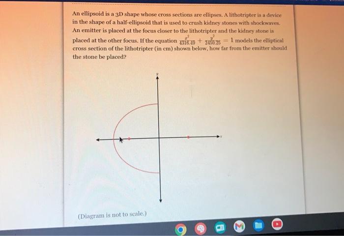 Solved An ellipsoid is a 3D shape whose cross sections are | Chegg.com