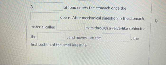 Solved omplete the sentences below with the correct terms. | Chegg.com