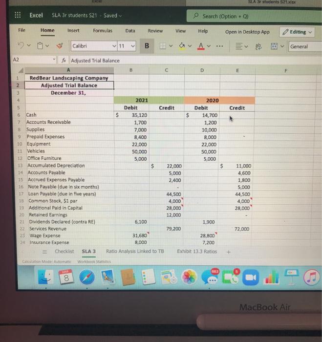 Solved SLA ar students S21.xdsx Excel SLA 3r students $21. | Chegg.com