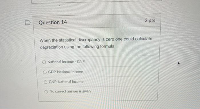 Solved D Question 14 2 pts When the statistical discrepancy | Chegg.com