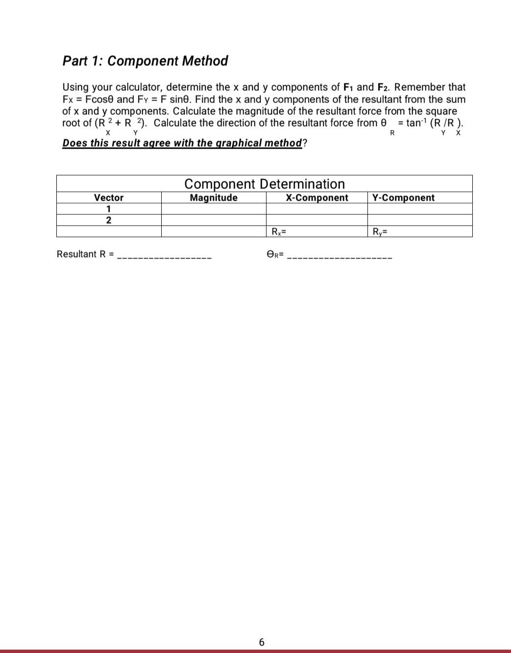 Solved Physics 2020 Lab 02 Determination of Resultant Forces | Chegg.com