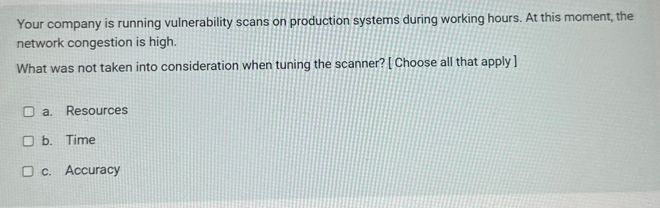 Solved Your company is running vulnerability scans on | Chegg.com
