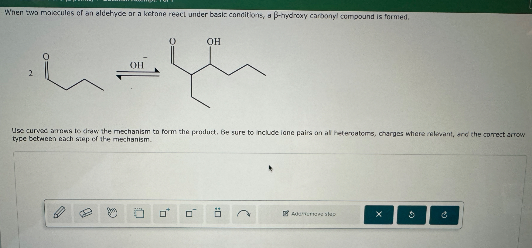 Solved When two molecules of an aldehyde or a ketone react | Chegg.com