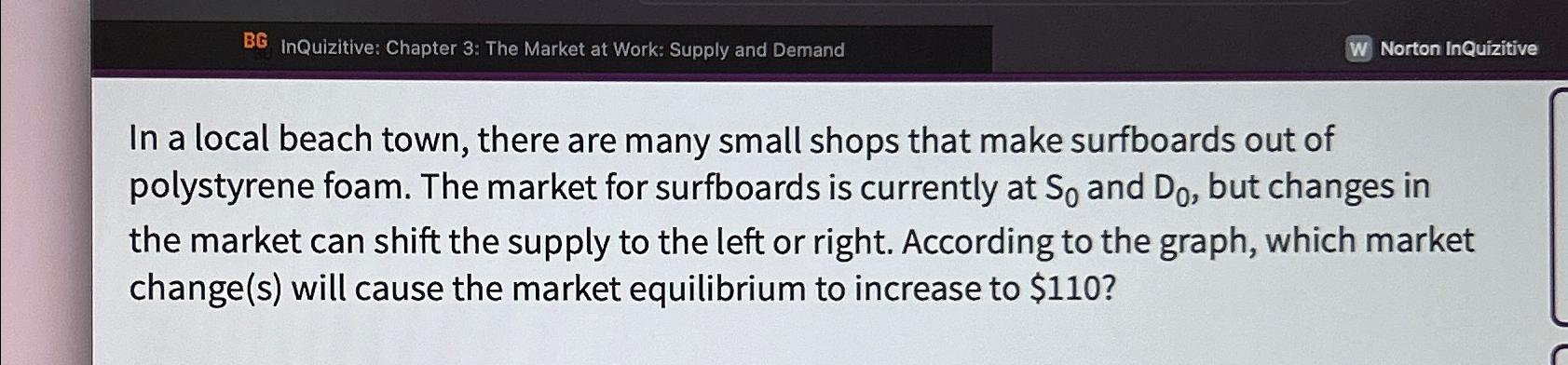 Solved BG InQuizitive: Chapter 3: The Market at Work: Supply | Chegg.com