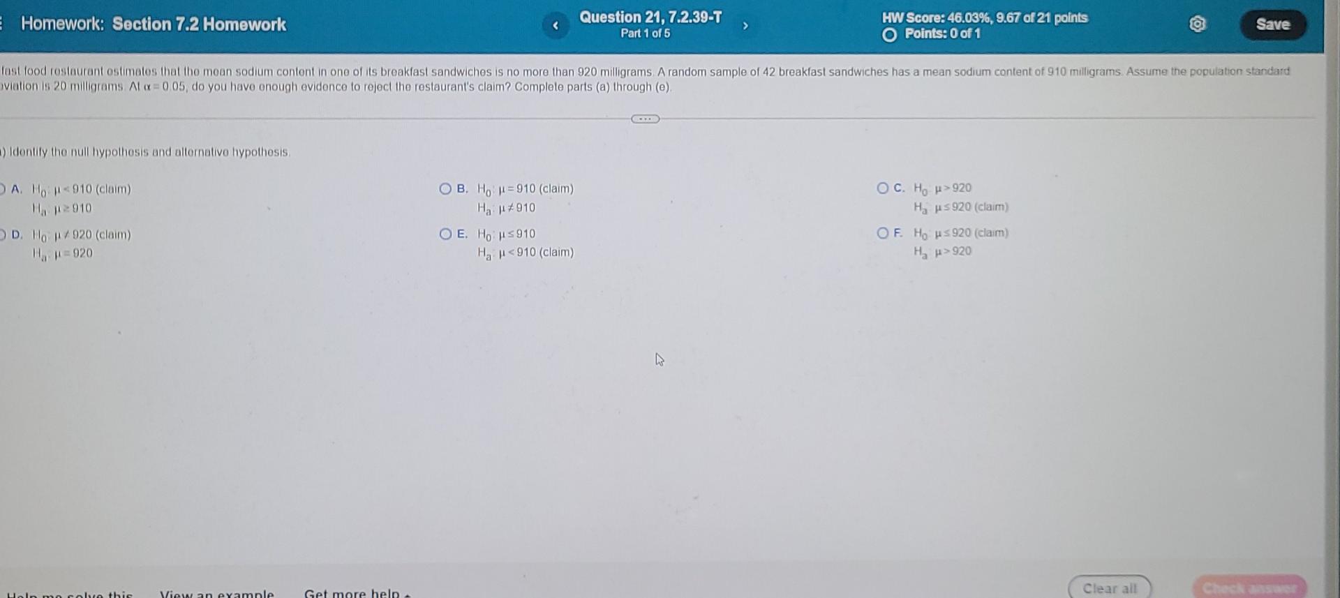 Solved Homework Section 7 2 Homework Question 20