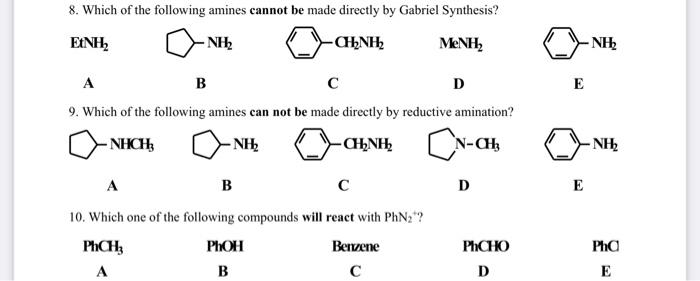 Solved PhCH3 A PhOH B Berzene C PhCHO D PhC E | Chegg.com