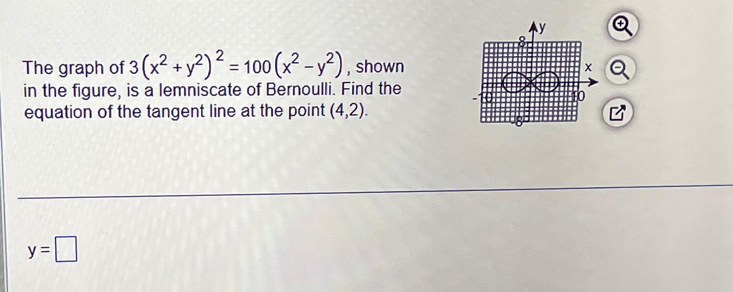 Solved The graph of 3(x2+y2)2=100(x2-y2), ﻿shown in the | Chegg.com