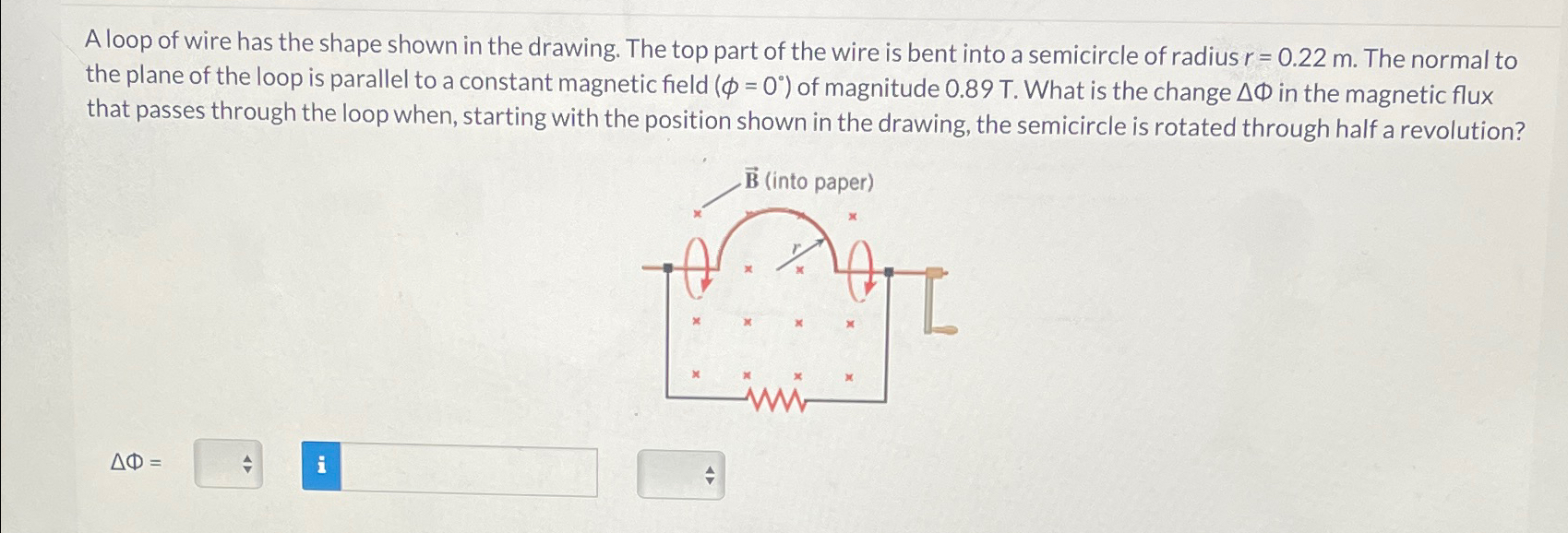 Solved A loop of wire has the shape shown in the drawing. | Chegg.com
