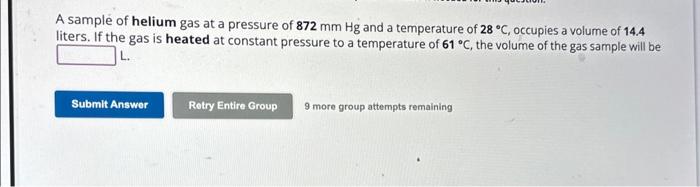 Solved A sample of methane gas at a pressure of 0.891 atm | Chegg.com