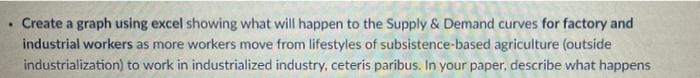 Solved Create a graph using excel showing what will happen | Chegg.com