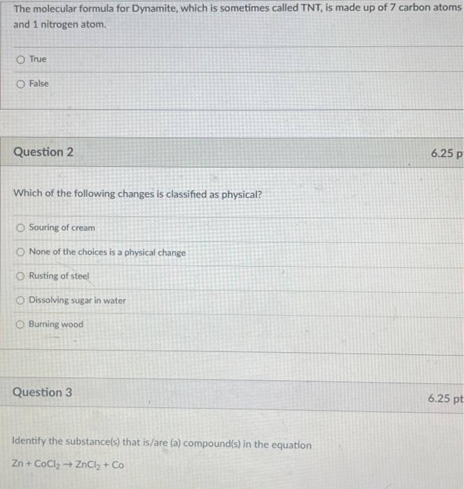Solved The molecular formula for Dynamite, which is | Chegg.com