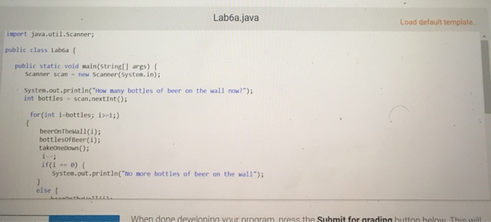 Solved Lab6a.java Load default template. import | Chegg.com