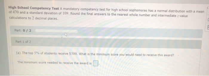 Solved High School Competency Test A mandatory competency | Chegg.com