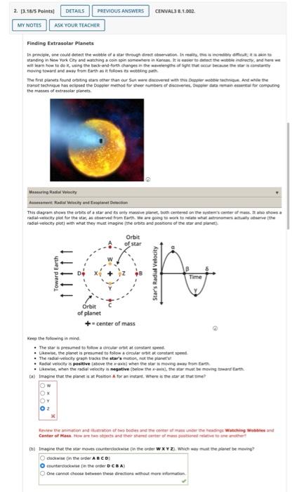 Finding Extrasolar Planets the matien of entrasclar | Chegg.com