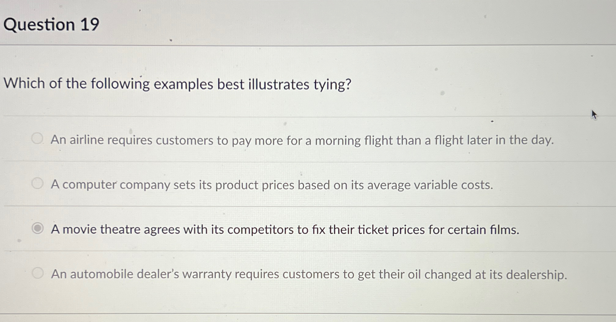 Solved Question 19Which of the following examples best | Chegg.com
