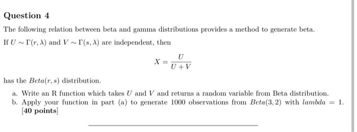 Solved The following relation between beta and gamma | Chegg.com
