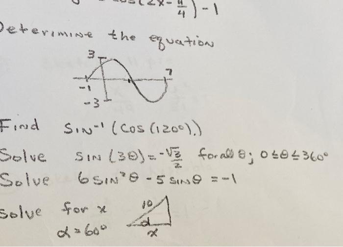 Solved solve sin(3theta)= - sqrt3/2 for all theta; 0 less | Chegg.com