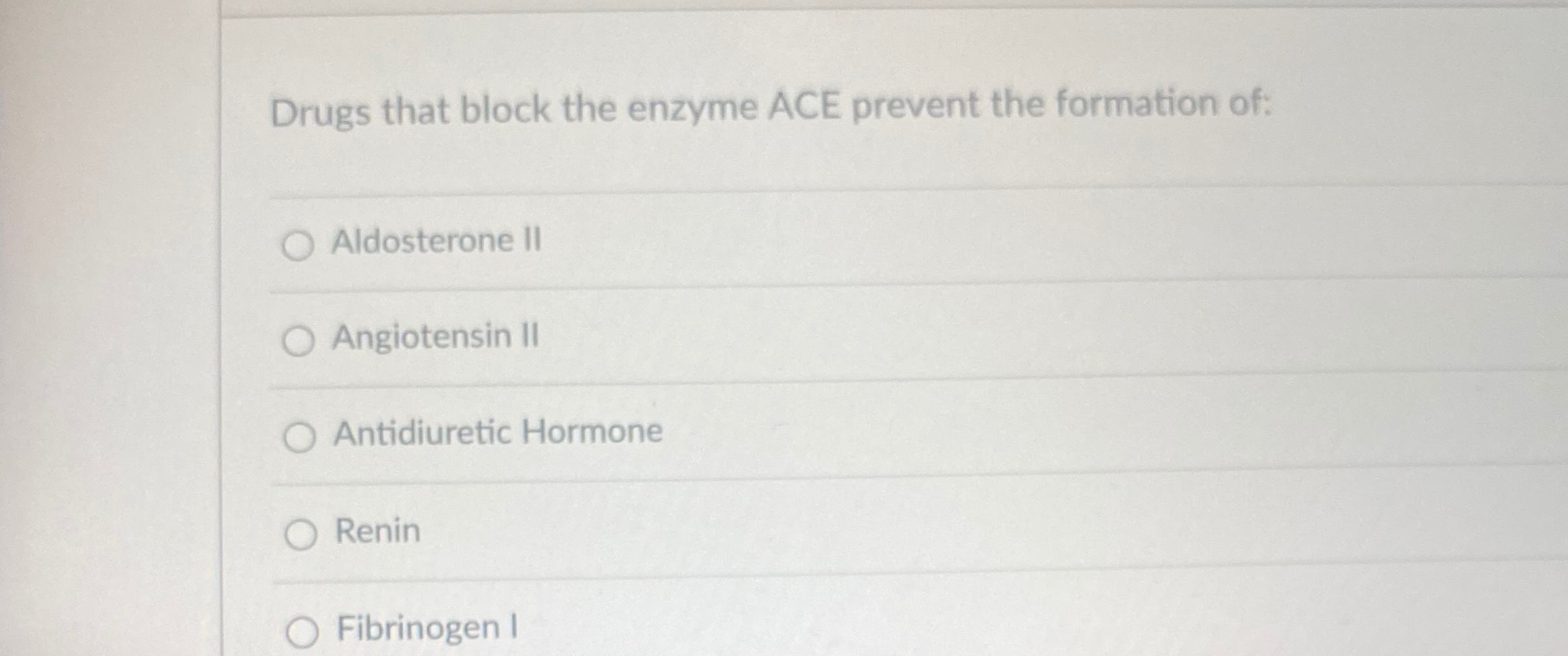 Solved Drugs that block the enzyme ACE prevent the formation | Chegg.com