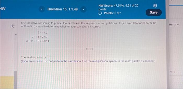 Solved Use inductive reasoning to predict the next line in | Chegg.com