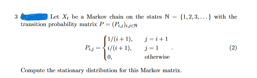 Solved 3Let xt ﻿be a Markov chain on the states | Chegg.com