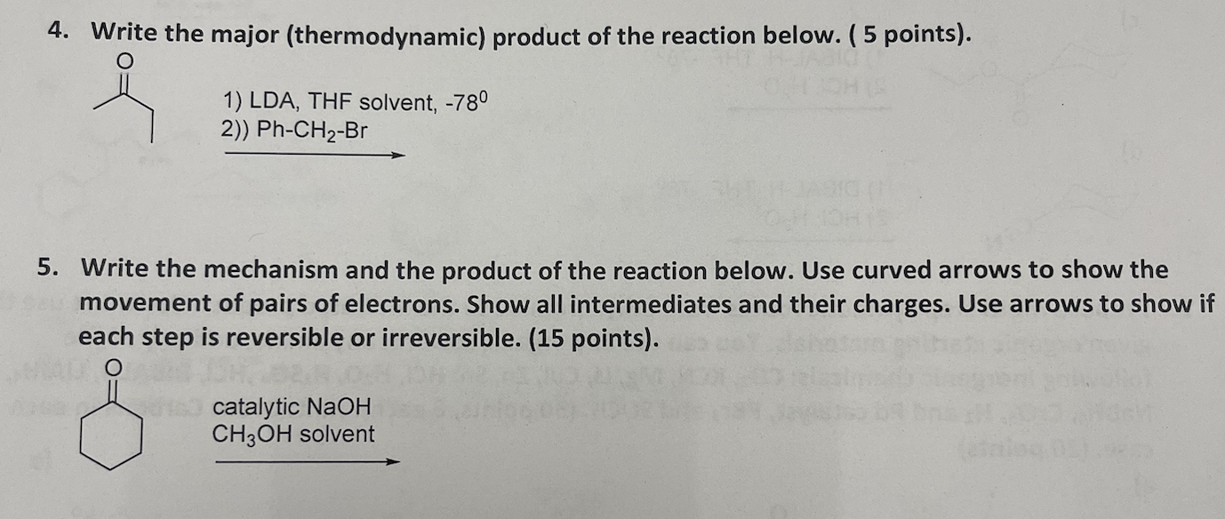 Solved Write the major (thermodynamic) ﻿product of the | Chegg.com