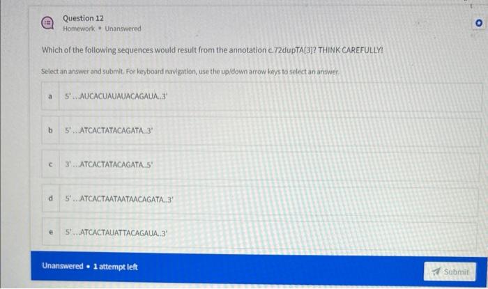 Solved (:) Question 1 Homework - Unanswered A somatic cell | Chegg.com