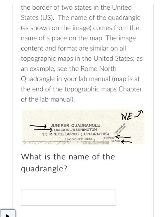 Solved the border of two states in the United States (US). | Chegg.com