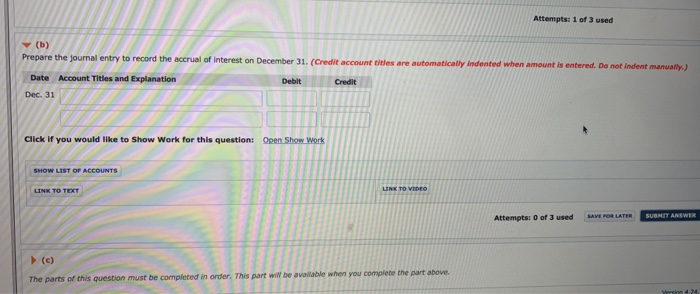 Solved Exercise 10-13 (Part Level Submission) On January 1, | Chegg.com