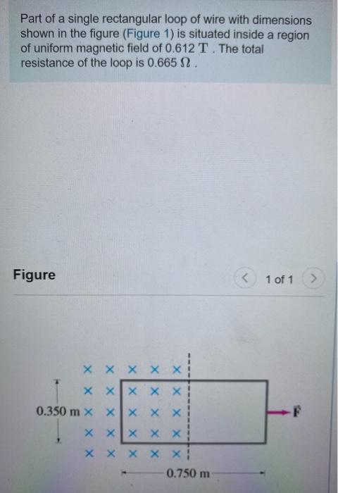 Solved Part of a single rectangular loop of wire with | Chegg.com