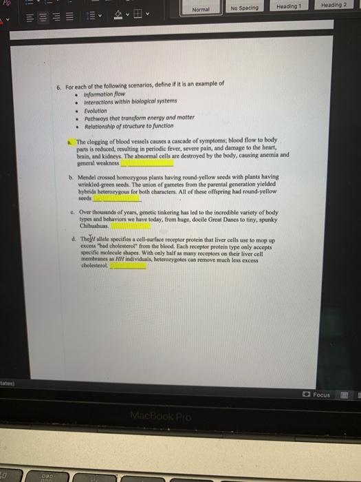 Solved Normal Heading 2 Heading 1 No Spacing ilil III . 6. | Chegg.com