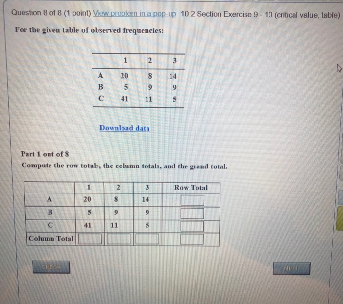 Solved Compute row totals, column totals, and grand total | Chegg.com