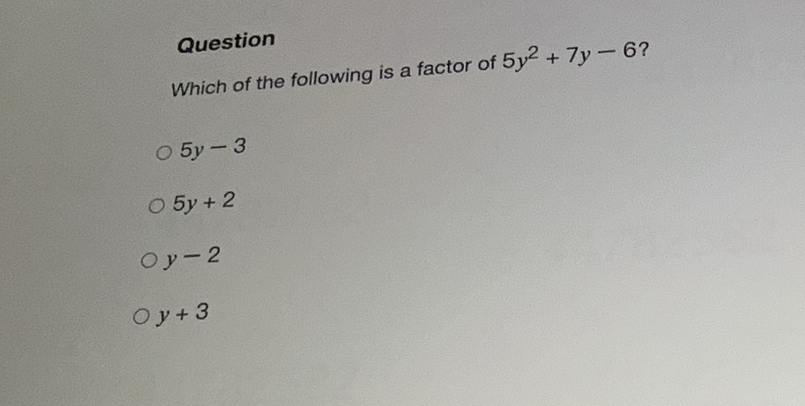 Solved QuestionWhich of the following is a factor of | Chegg.com