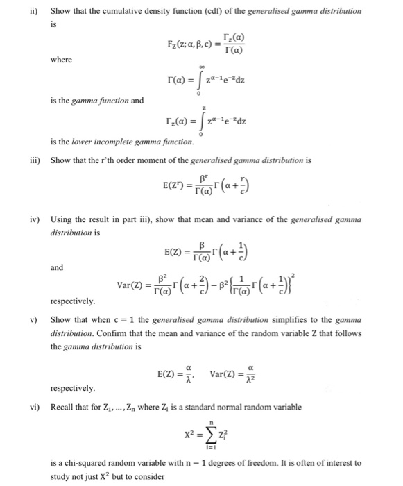 Solved Consider a random sample X1, X2,..., X, from a gamma | Chegg.com