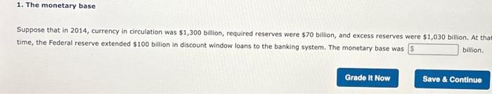 Solved Suppose that in 2014 , currency in circulation was | Chegg.com