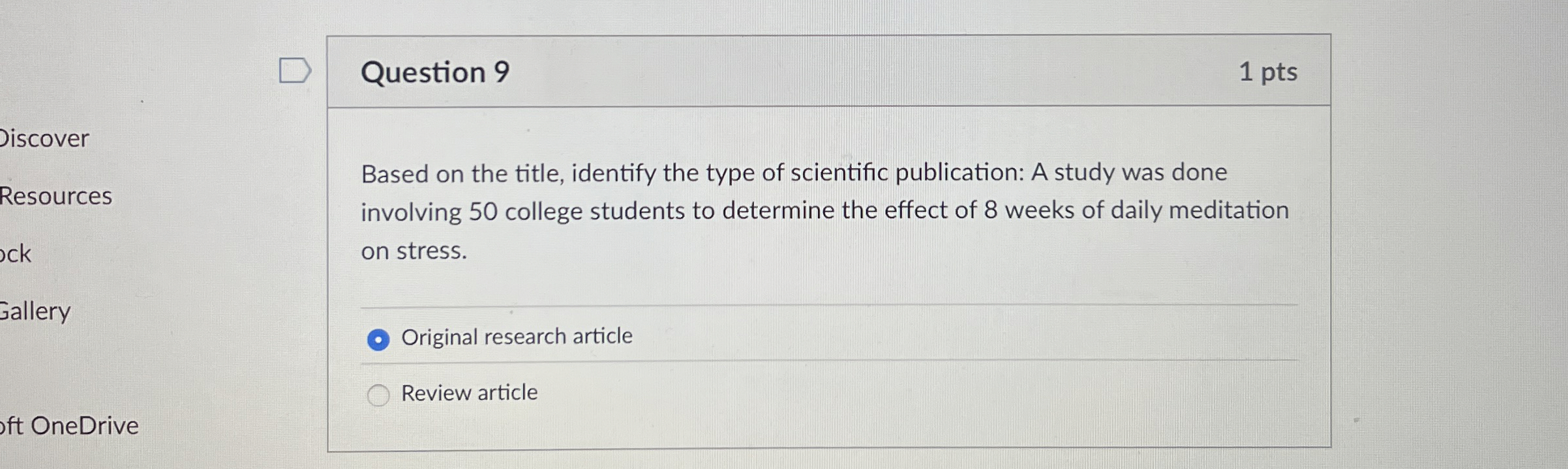 Solved Question 91 ﻿ptsiscoverResourcesckGalleryft | Chegg.com