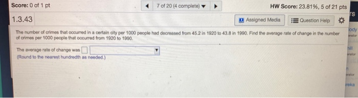 Solved Homework Hw 3 Section 1 3 Score 0 Of 1 Pt 1 Of 20