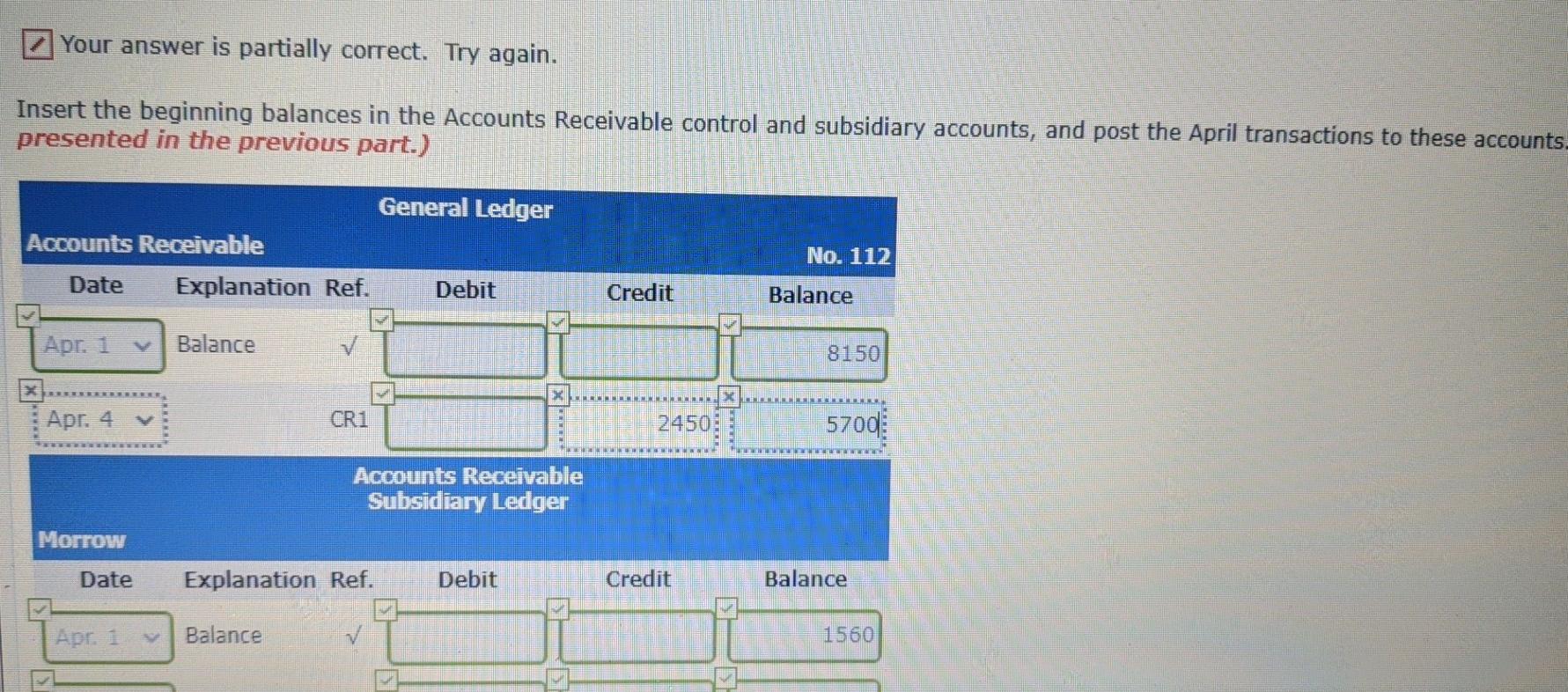 Solved Your answer is partially correct. Try again. Insert | Chegg.com